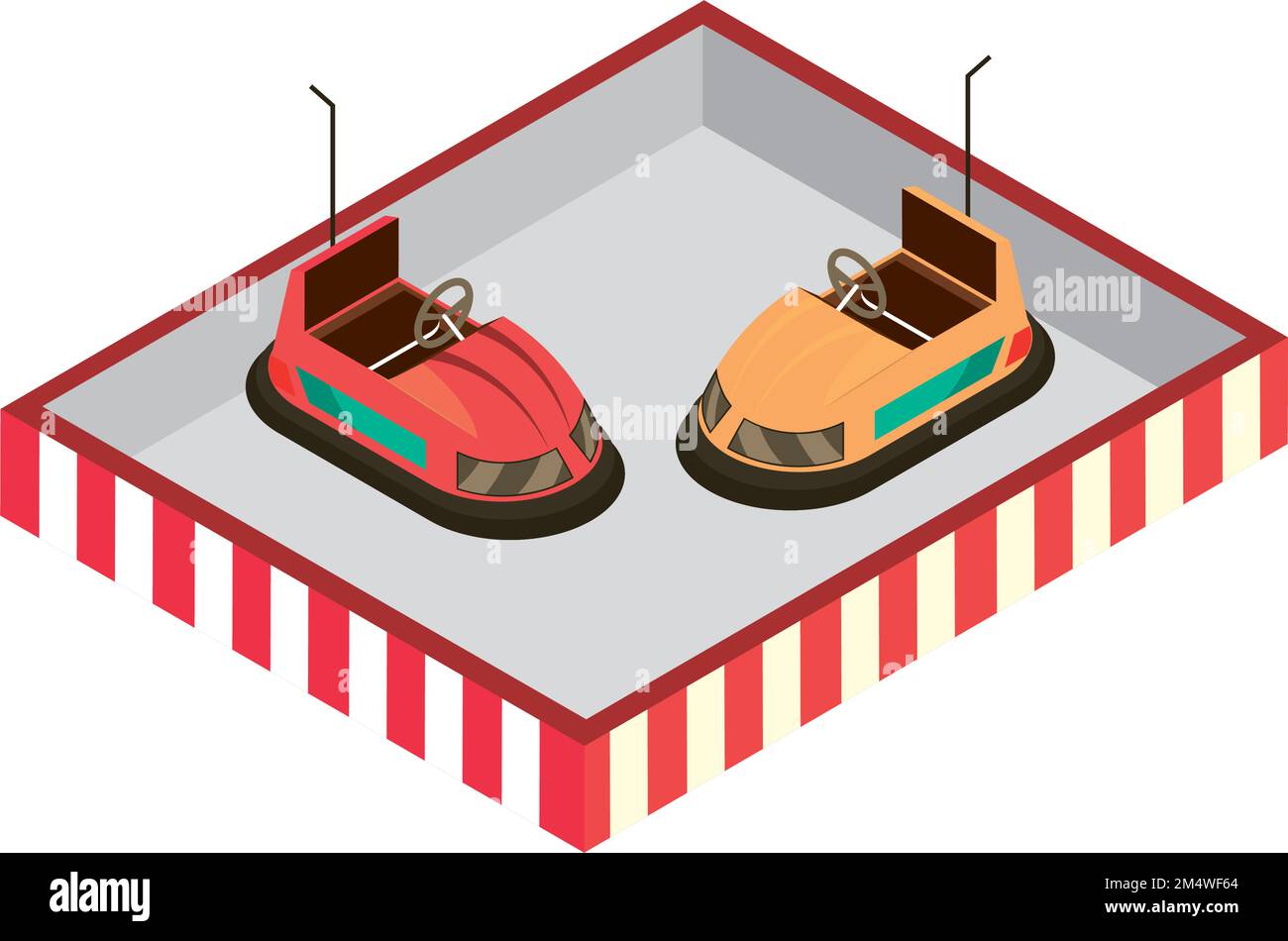 bumper cars amusement park Stock Vector Image & Art - Alamy