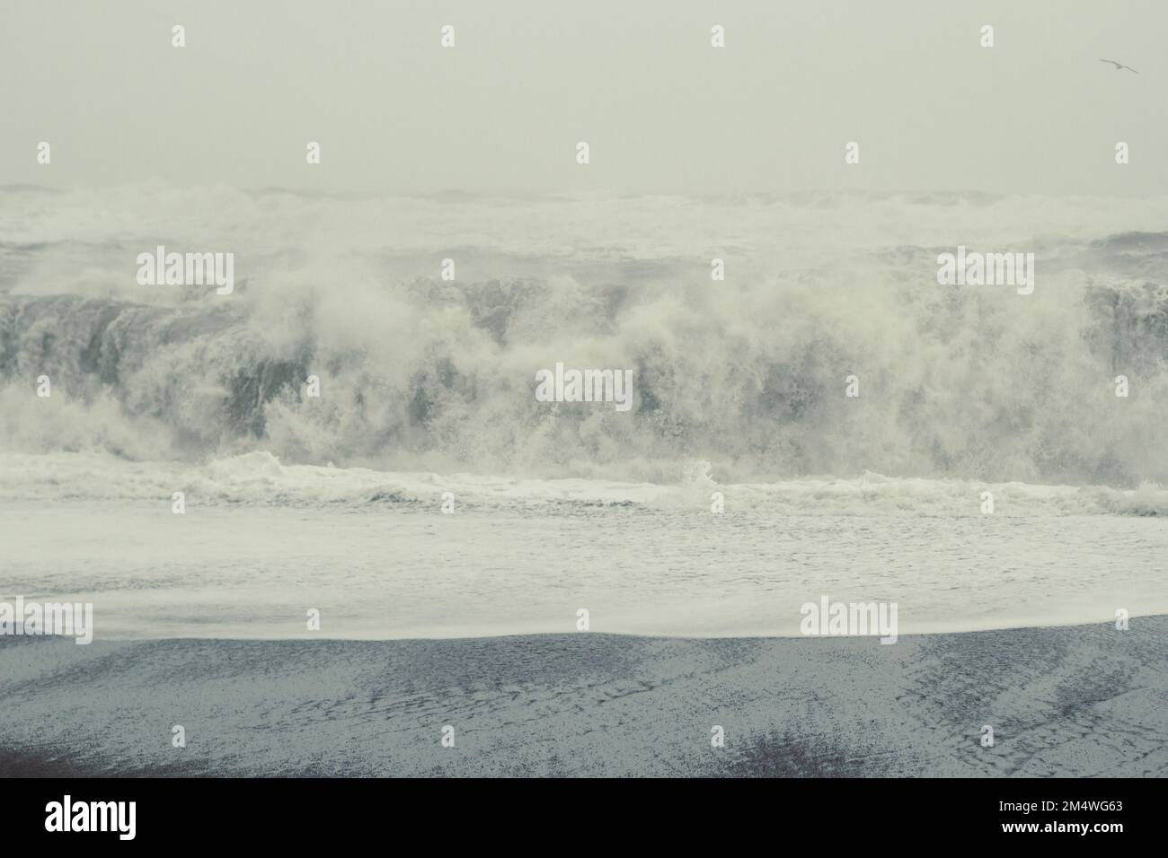Dangerous waves at storm landscape photo Stock Photo - Alamy