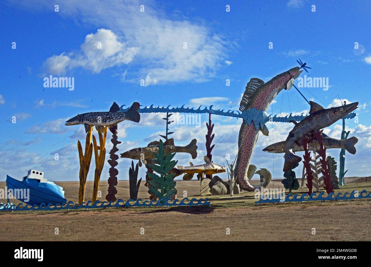 Enchanted Highway Sculptures in Regent North Dakota Stock Photo - Alamy