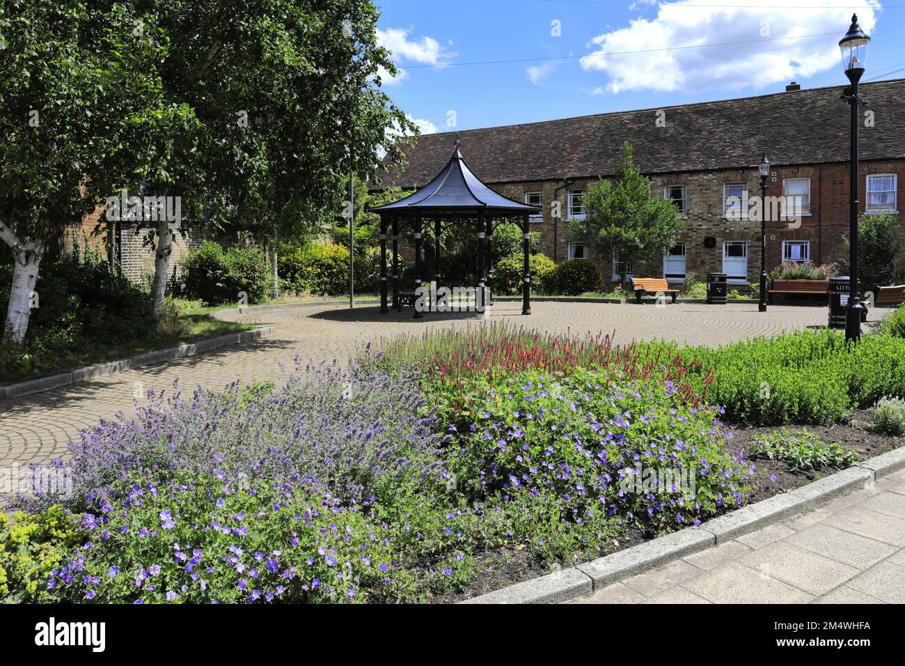 The bandstand at Chatteris town, Cambridgeshire, East Anglia, England ...