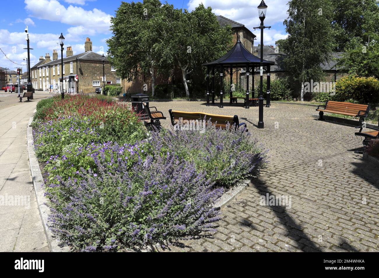 The bandstand at Chatteris town, Cambridgeshire, East Anglia, England ...