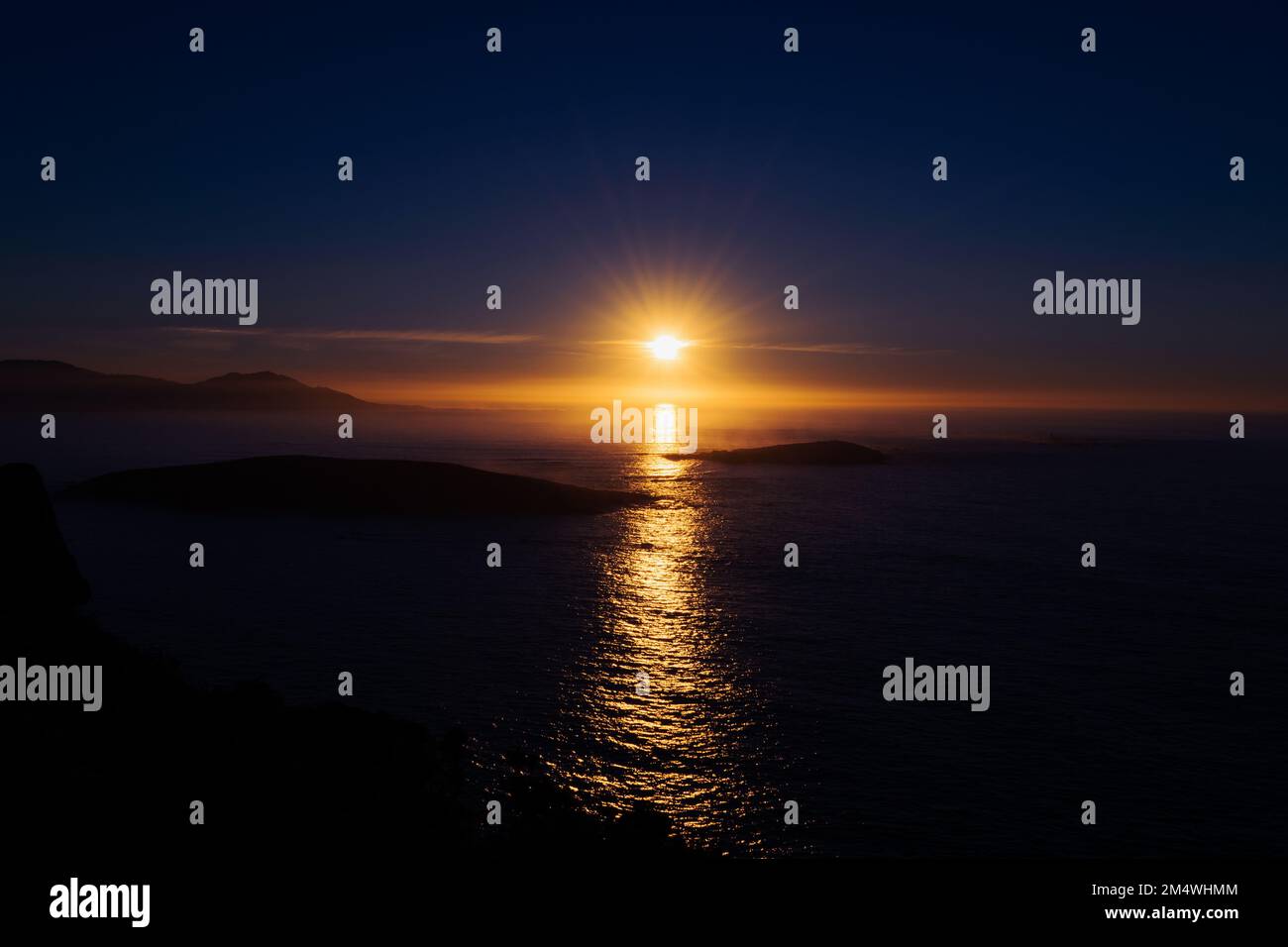 Amazing Orange Sunset From A Cliff In Monteferro With The Estelas ...