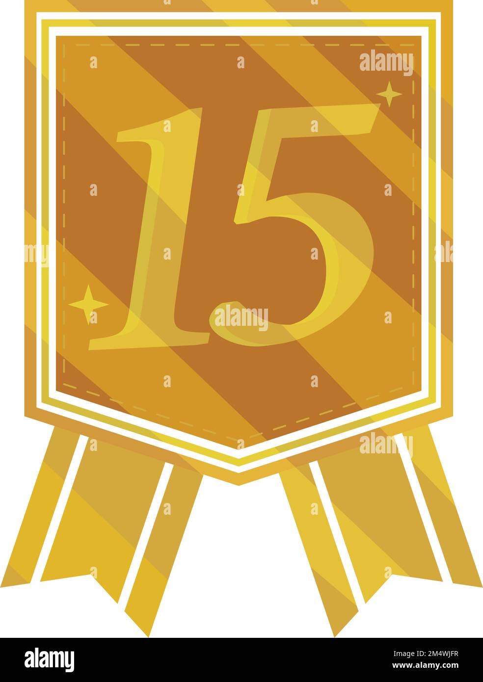 Golden number 15 Cut Out Stock Images & Pictures - Alamy