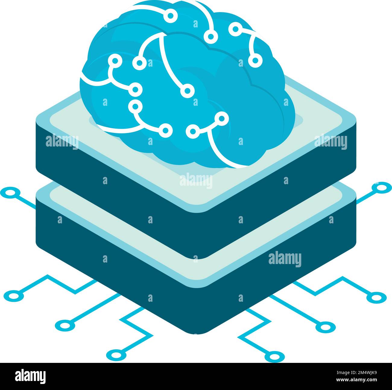 human brain AI icon Stock Vector Image & Art - Alamy