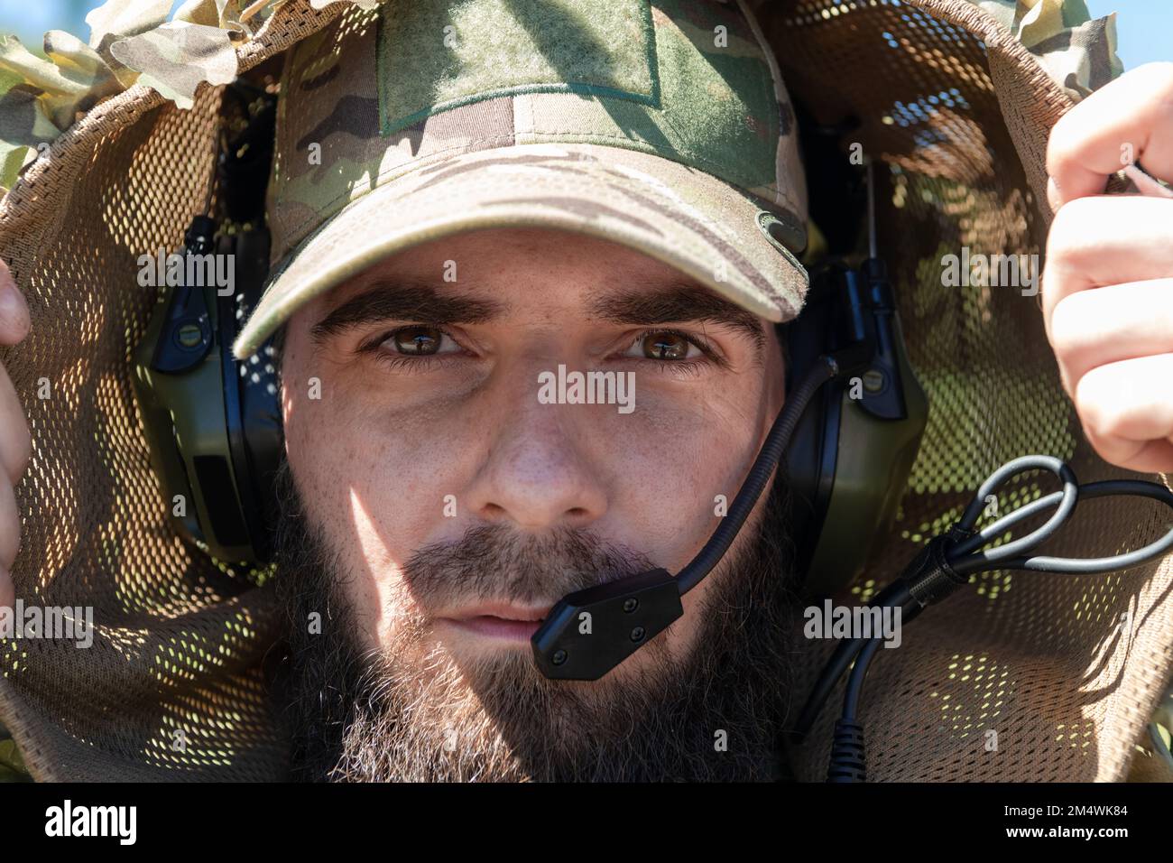 Special operations soldiers team preparing tactical and communication ...
