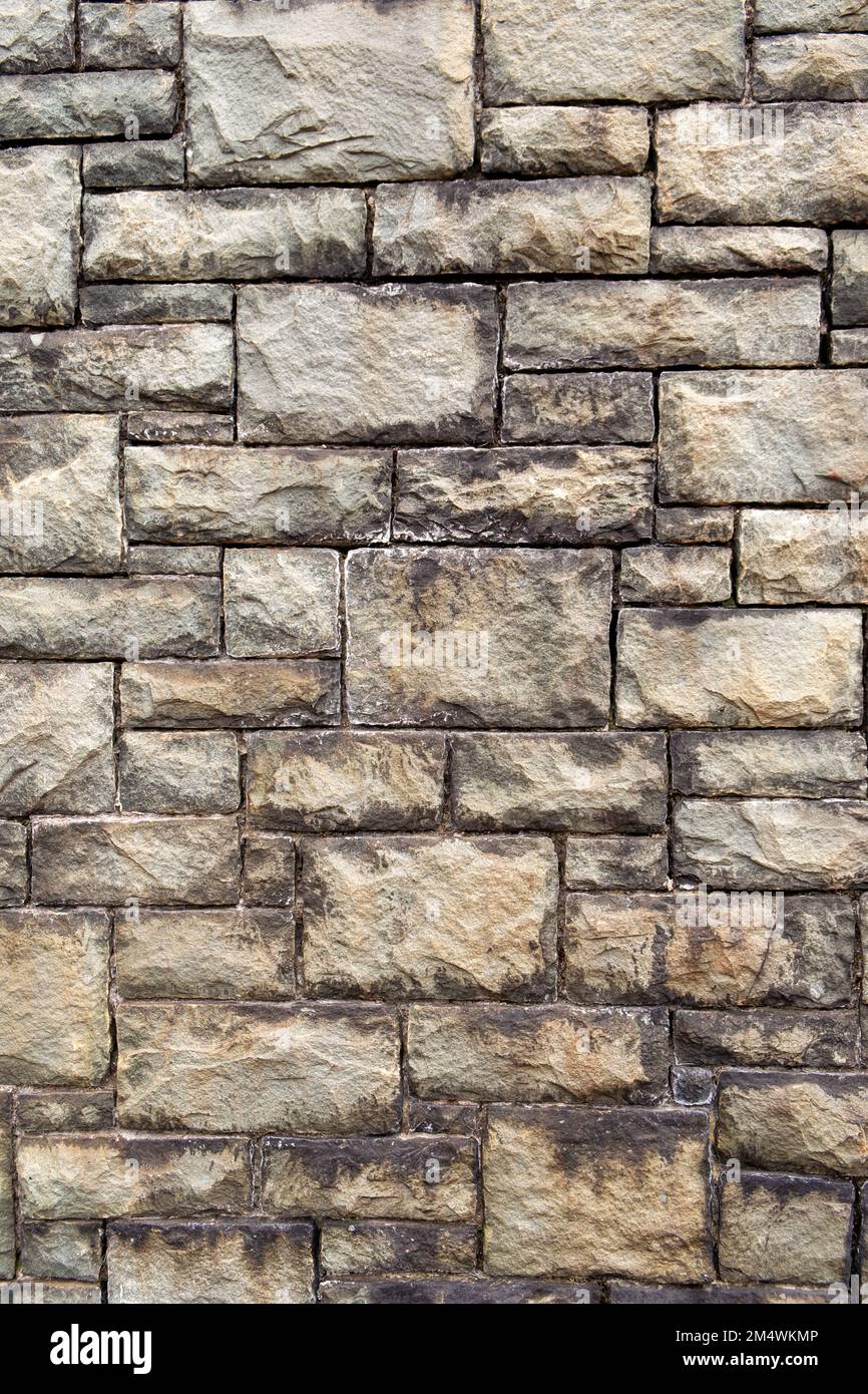 Old dressed stone industrial building wall full frame texture ...