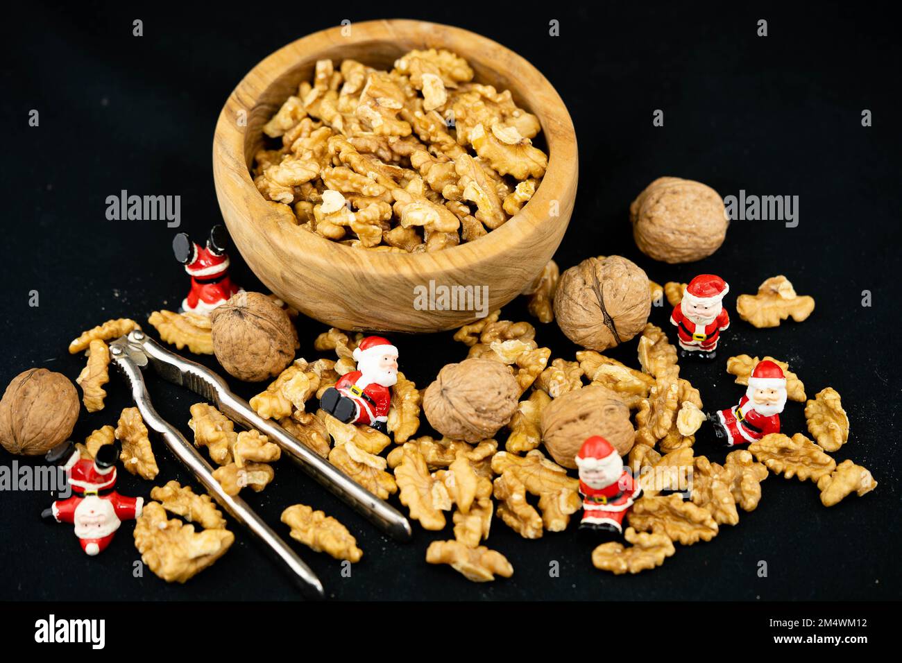 Walnut kernels are the most popular nuts at Christmas time Stock Photo ...