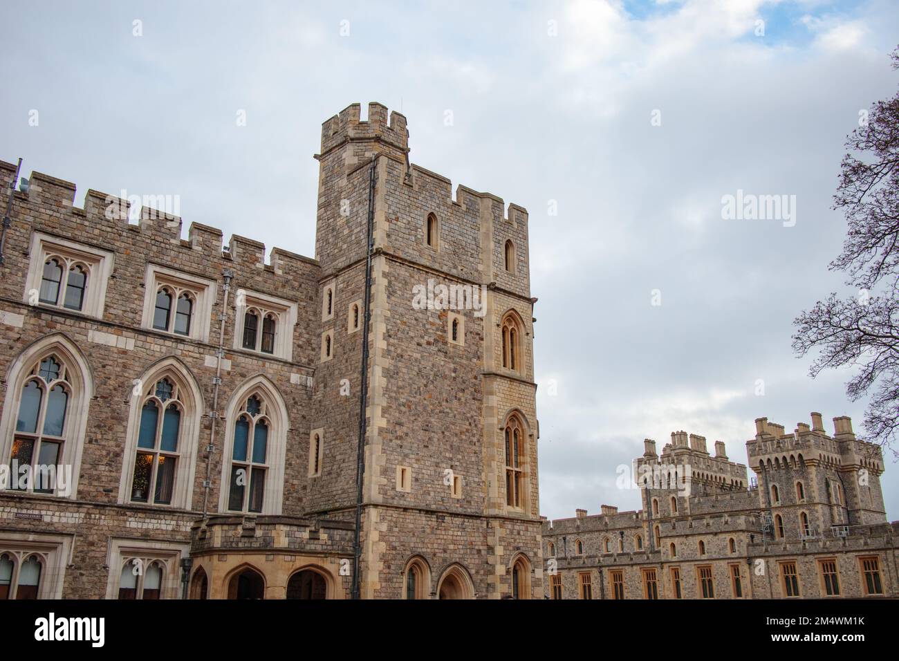 Windsor, UK, December 22nd 2022 - Windsor Castle from outside Stock ...