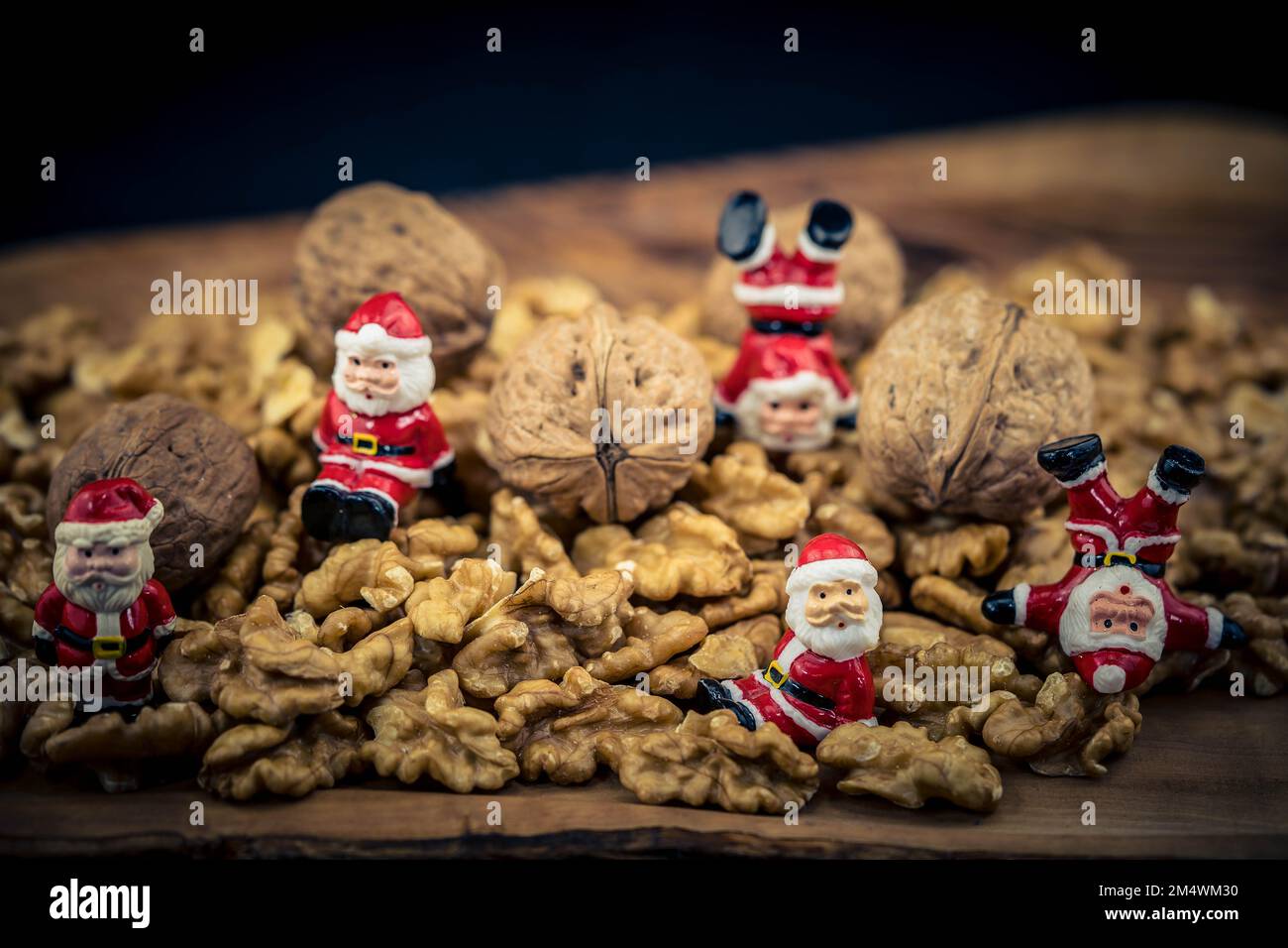 Walnut kernels are the most popular nuts at Christmas time Stock Photo ...