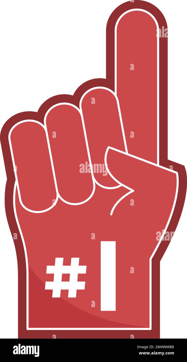 american football hand number one Stock Vector Image & Art - Alamy