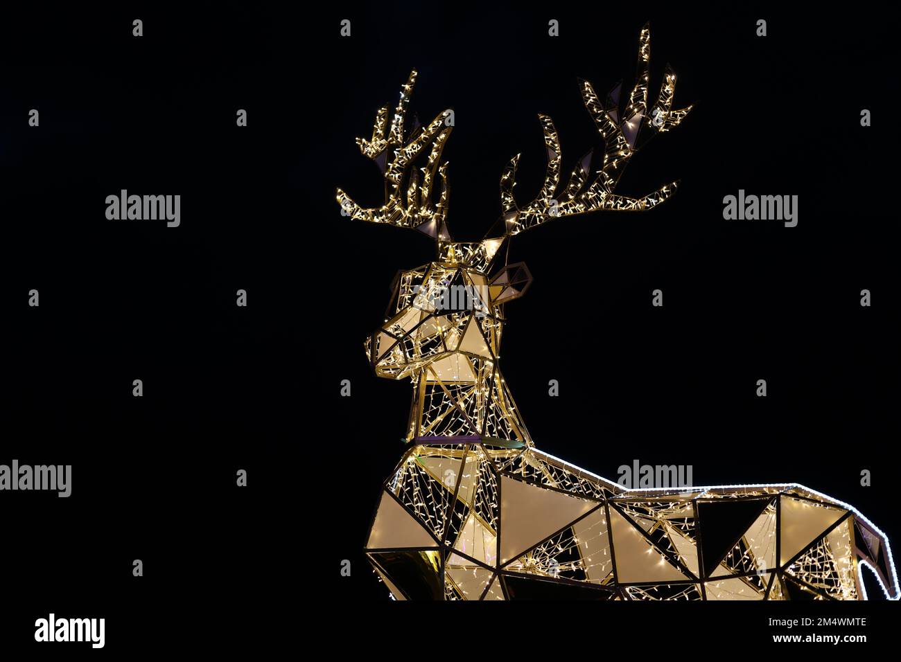 Light Stag from Christmas Market in Montreux Switzerland Stock Photo ...
