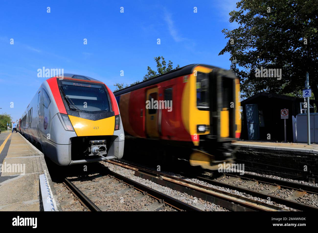 Greateranglia Trains, Class 755 train at Manea station, Cambridgeshire ...
