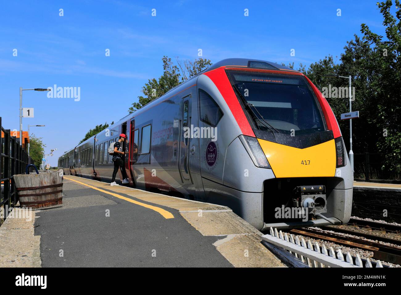 Greateranglia Trains, Class 755 train at Manea station, Cambridgeshire ...