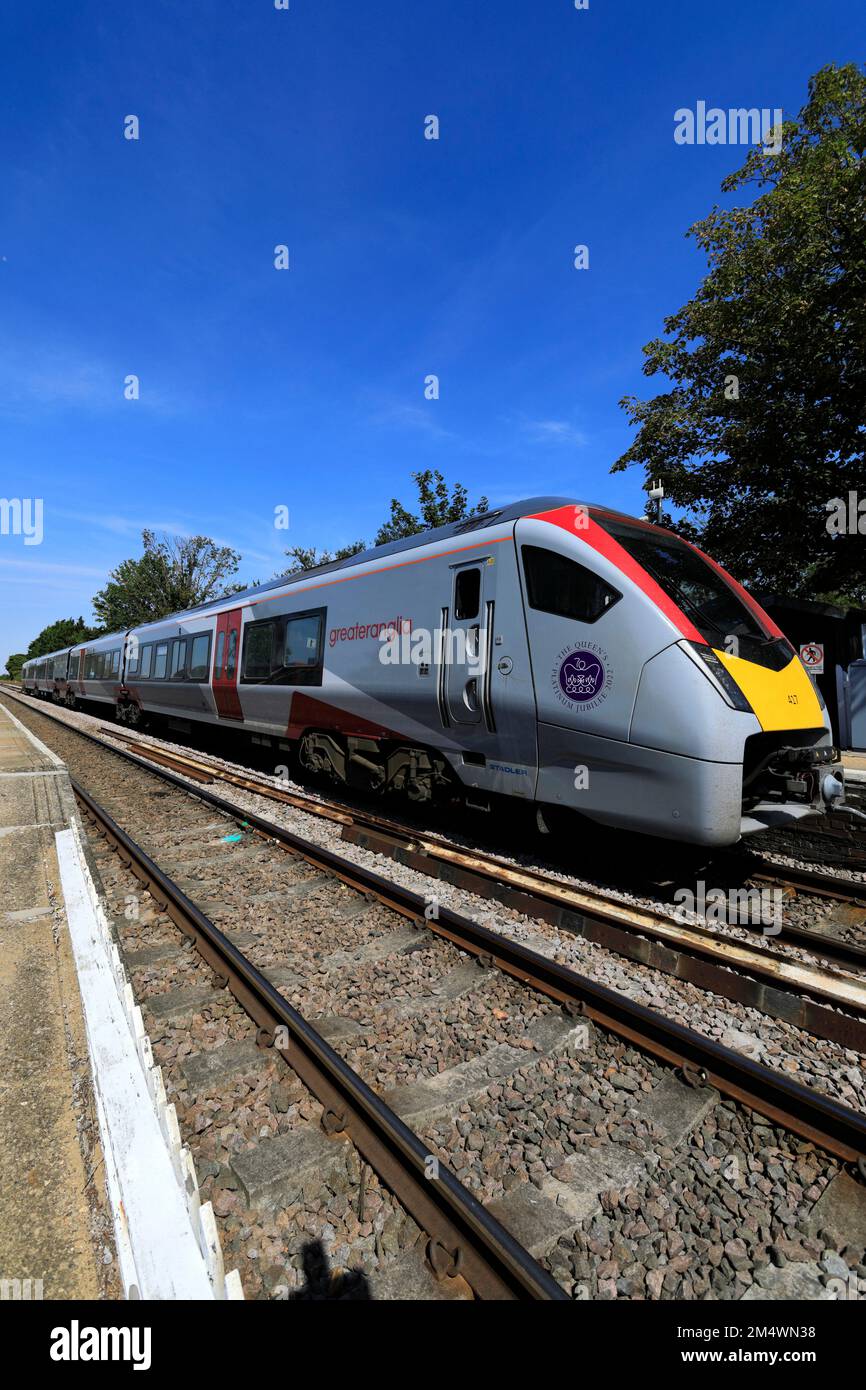 Greateranglia Trains, Class 755 train at Manea station, Cambridgeshire ...