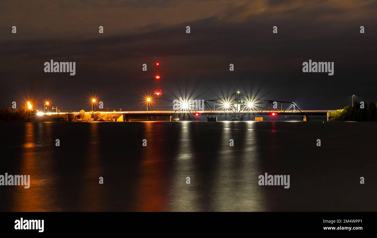 This 109 year old Swing Bridge is located in Little Current, Ontario ...