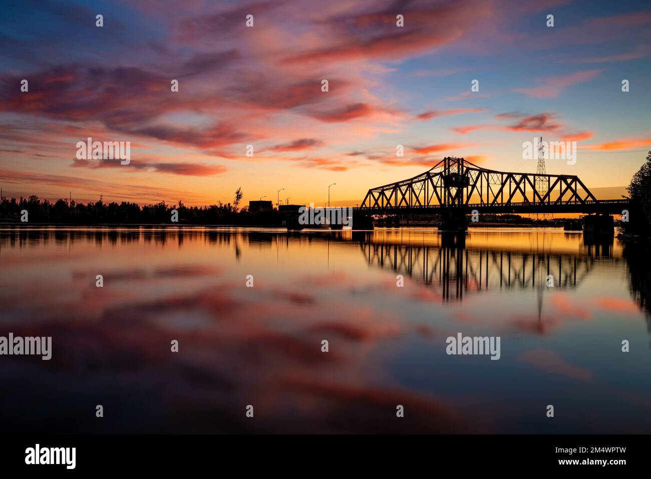 This 109 year old Swing Bridge is located in Little Current, Ontario ...