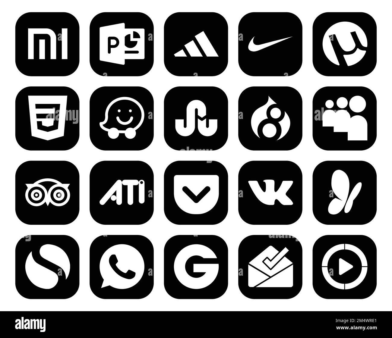 Simple whatsapp icon Black and White Stock Photos & Images - Alamy