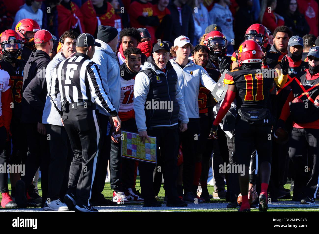 Ferris State Bulldogs head coach Tony Annese during the NCAA Division ...