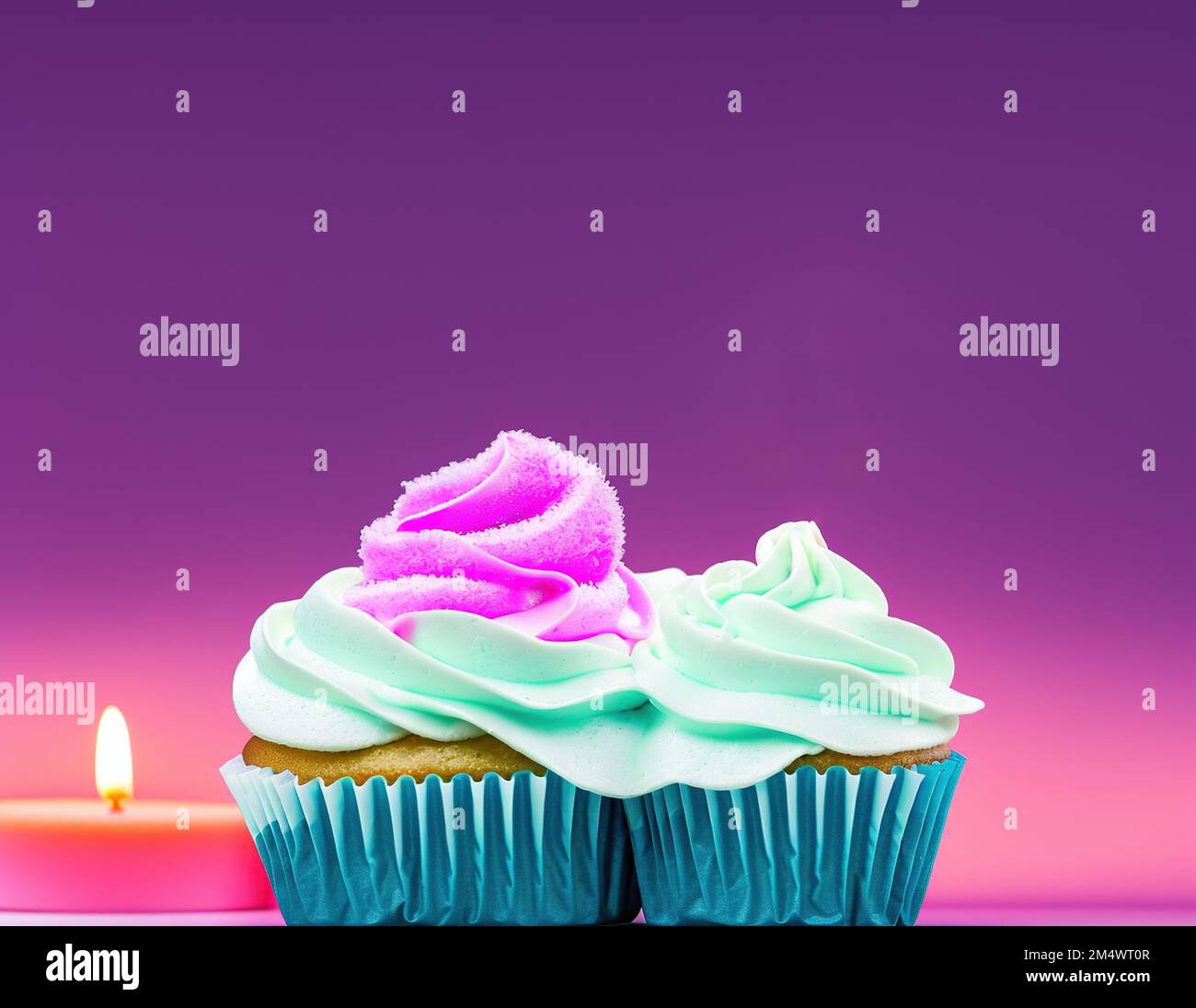 Various colored cupcakes with decorations, cupcake party, birthday ...