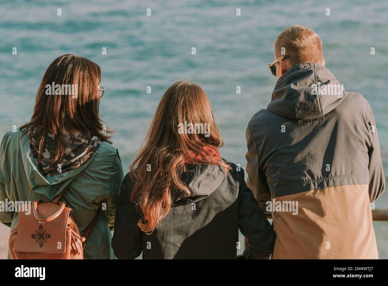 Woman from behind walking path jeans hi-res stock photography and ...