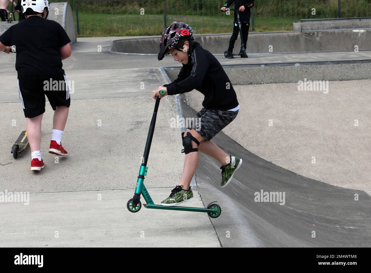 Stevenston, North Ayrshire, Scotland, UK BMX and scooters show of their ...
