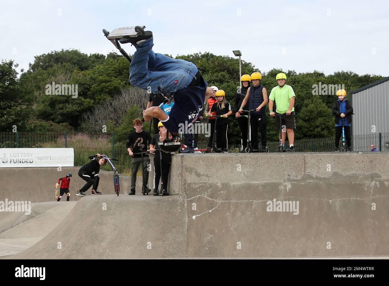 Stevenston, North Ayrshire, Scotland, UK BMX and scooters show of their ...