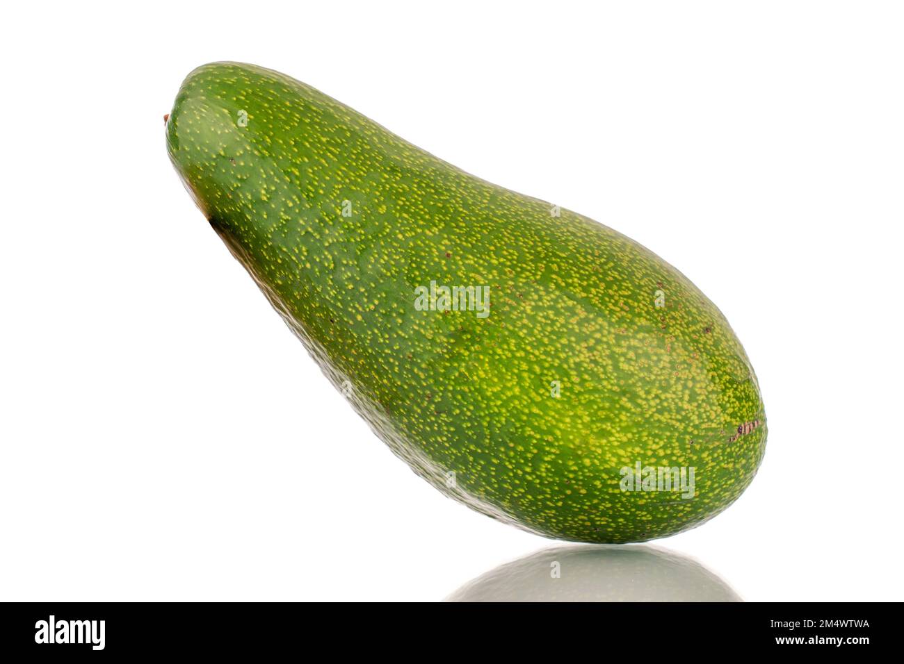 One ripe avocado, macro, isolated on white background Stock Photo - Alamy