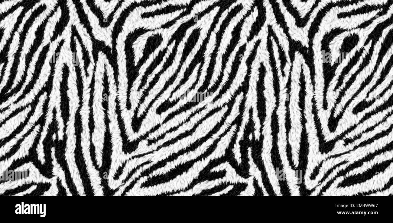 Seamless soft fluffy zebra or tiger stripe African safari wildlife ...