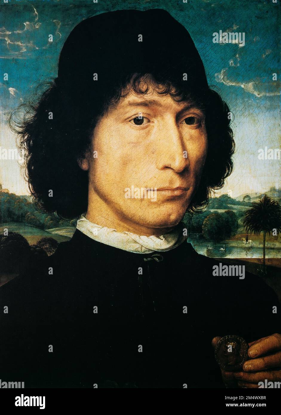 Hans Memling, Portrait Of A Man With A Roman Medal Is Painting By ...