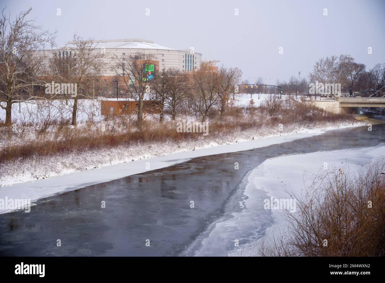 Columbus, Ohio, USA. 23rd Dec, 2022. The Olentangy River in Columbus ...