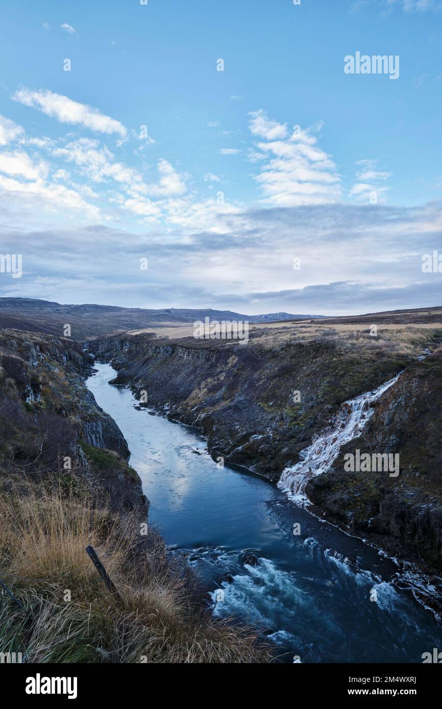 A vertical view of the Canyon Moira, Iceland Stock Photo - Alamy