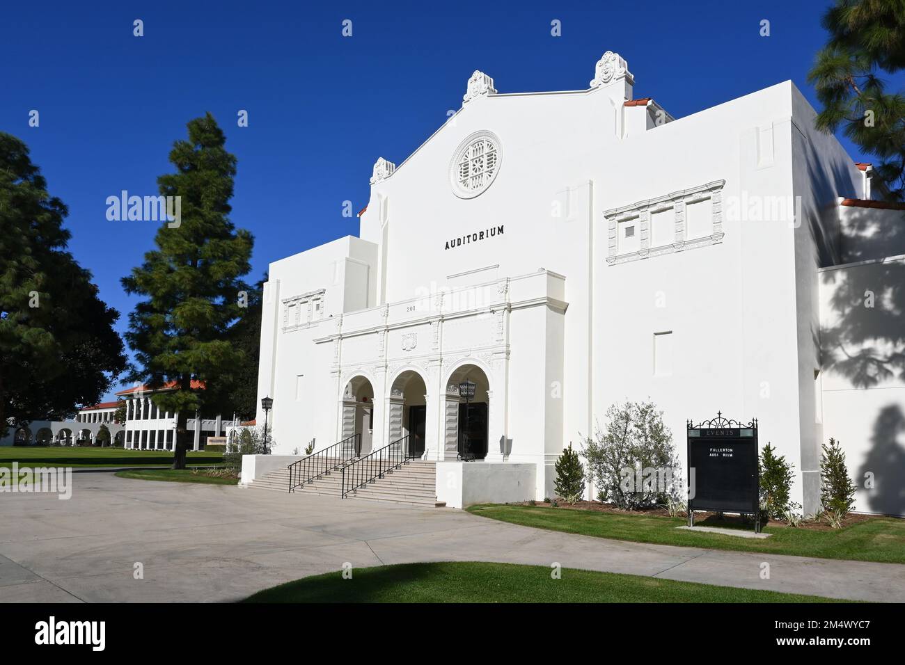 FULLERTON, CALIFORNIA - 21 DEC 2022: Auditorium at Fullerton Union High ...