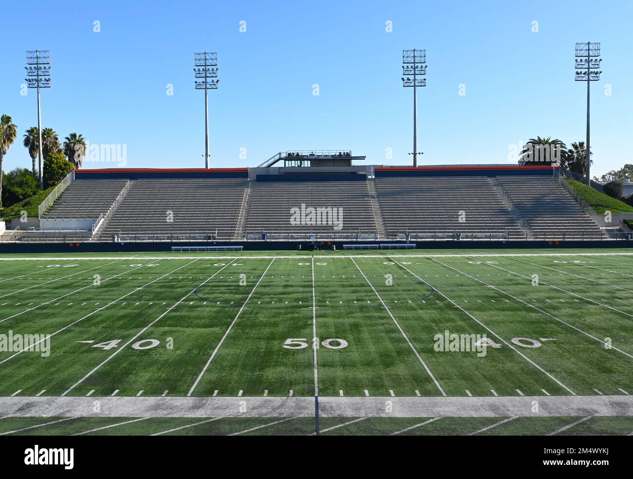 COSTA MESA, CALIFORNIA - 19 DEC 2022: Visitor Grandstand and Jim ...