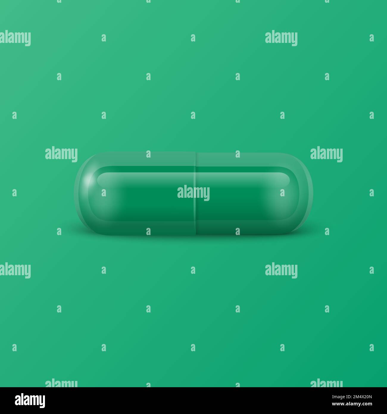 Vector 3d Realistic Green Pharmaceutical Medical Pill, Capsule, Tablet ...