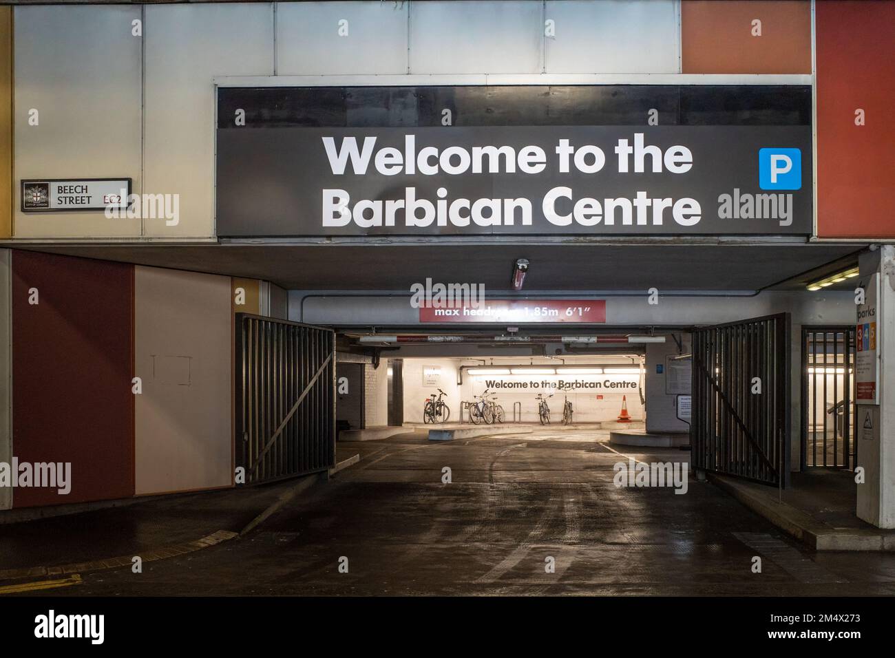 Welcome to the Barbican Centre, entrance to the car park of the ... Welcome to the Barbican Centre, entrance to the car park of the ...
