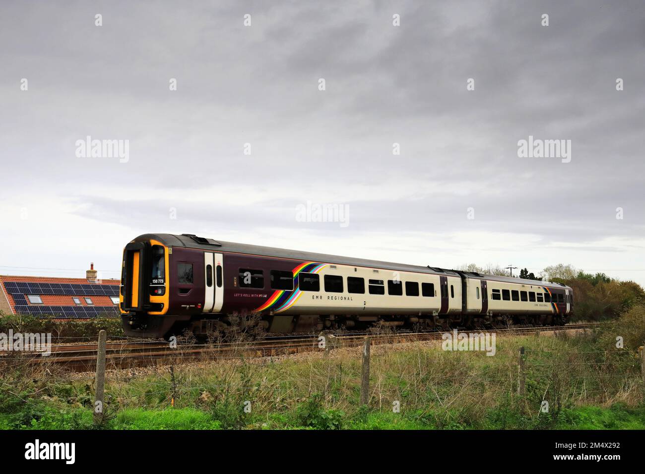 EMR Regional train 158773 at Ely city, Cambridgeshire, England Stock ...