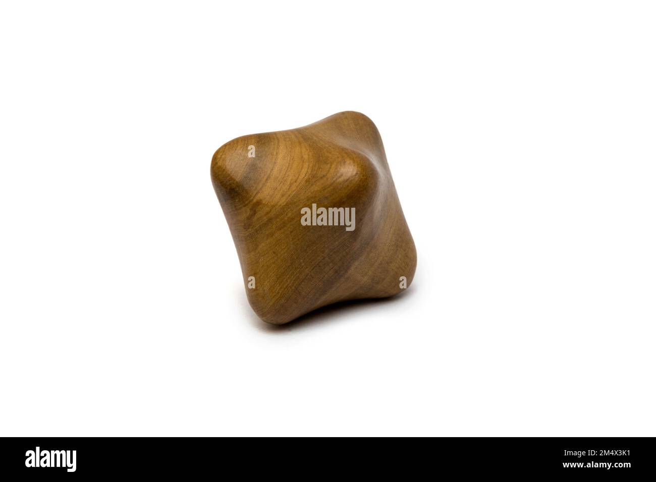 Thai massage wood reflexology palm star cube isolated on the white ...