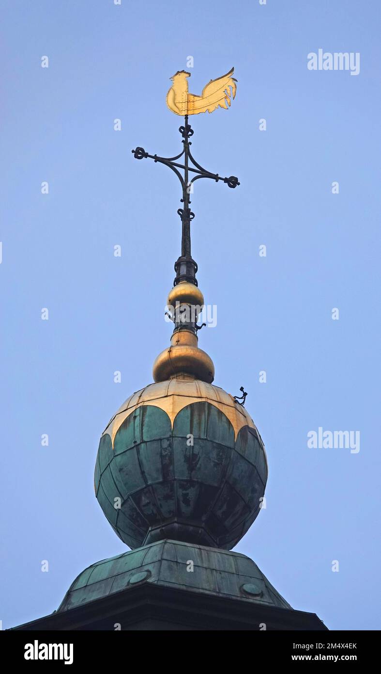 Golden weathercock on church hi-res stock photography and images - Alamy