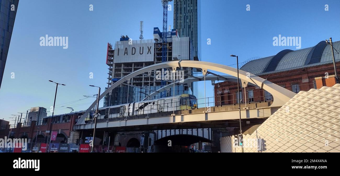 Old meets new. Manchester emerging as a powerhouse Stock Photo - Alamy