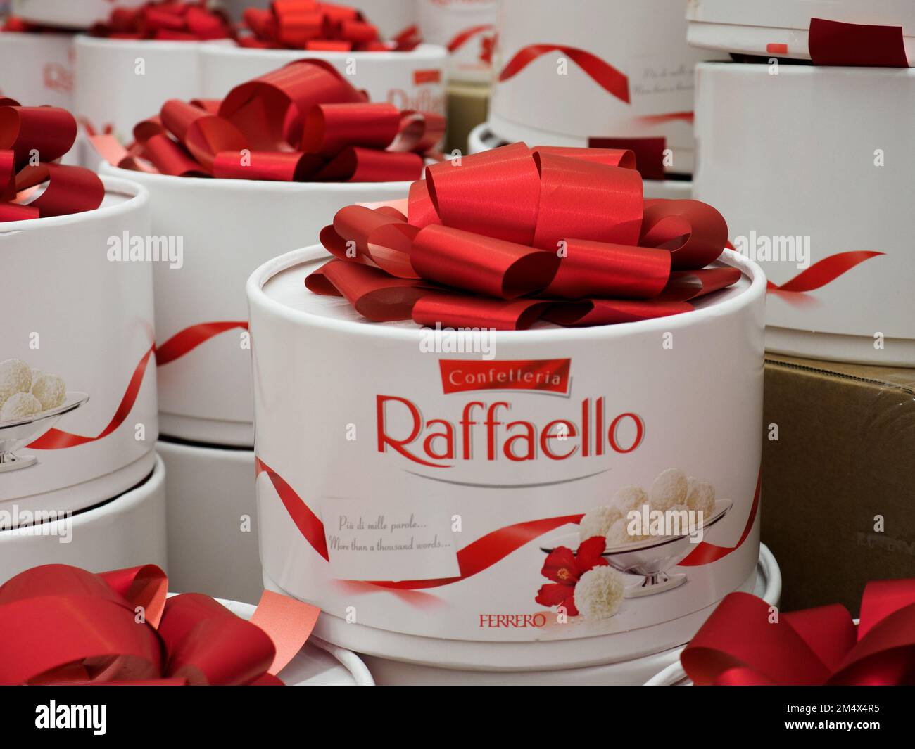 Boxes of Raffaello candies seen on display at a store Stock Photo - Alamy