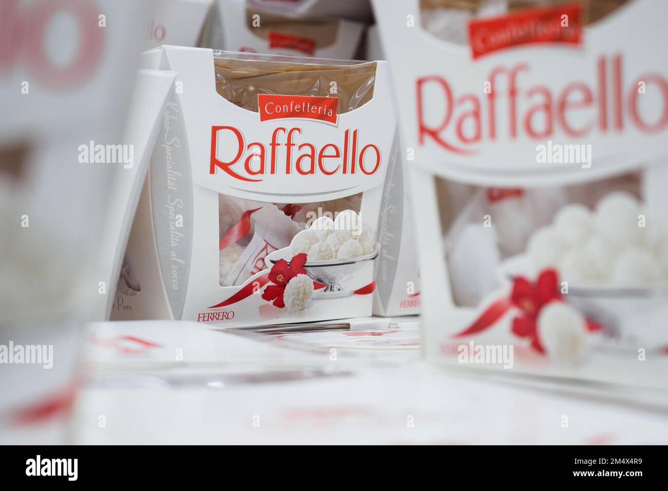 Boxes of Raffaello candies seen on display at a store Stock Photo - Alamy