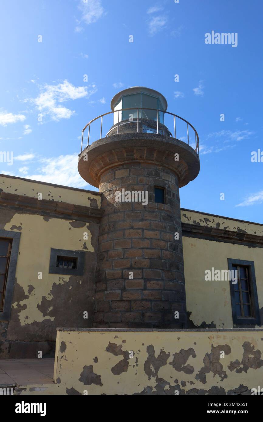 the 19th-century Martiño lighthouse on lobos island Stock Photo - Alamy