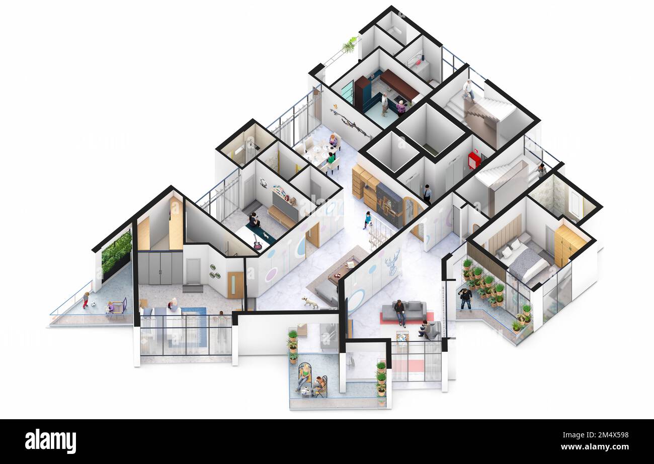 Typical floor plan Cut Out Stock Images & Pictures - Alamy