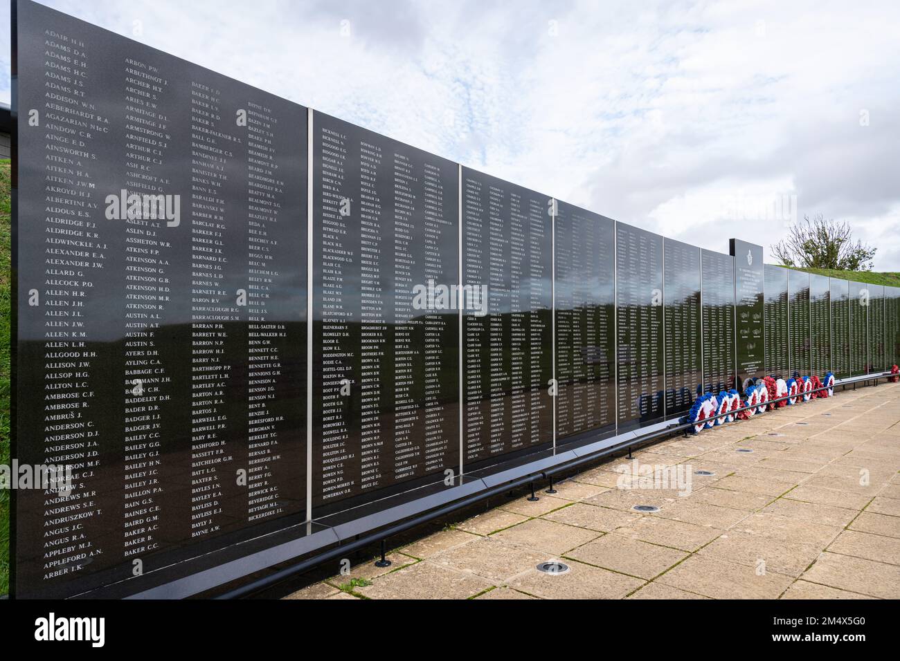 The main Wall at the RAF Battle of Britain memorial, Capel-le-Ferne ...