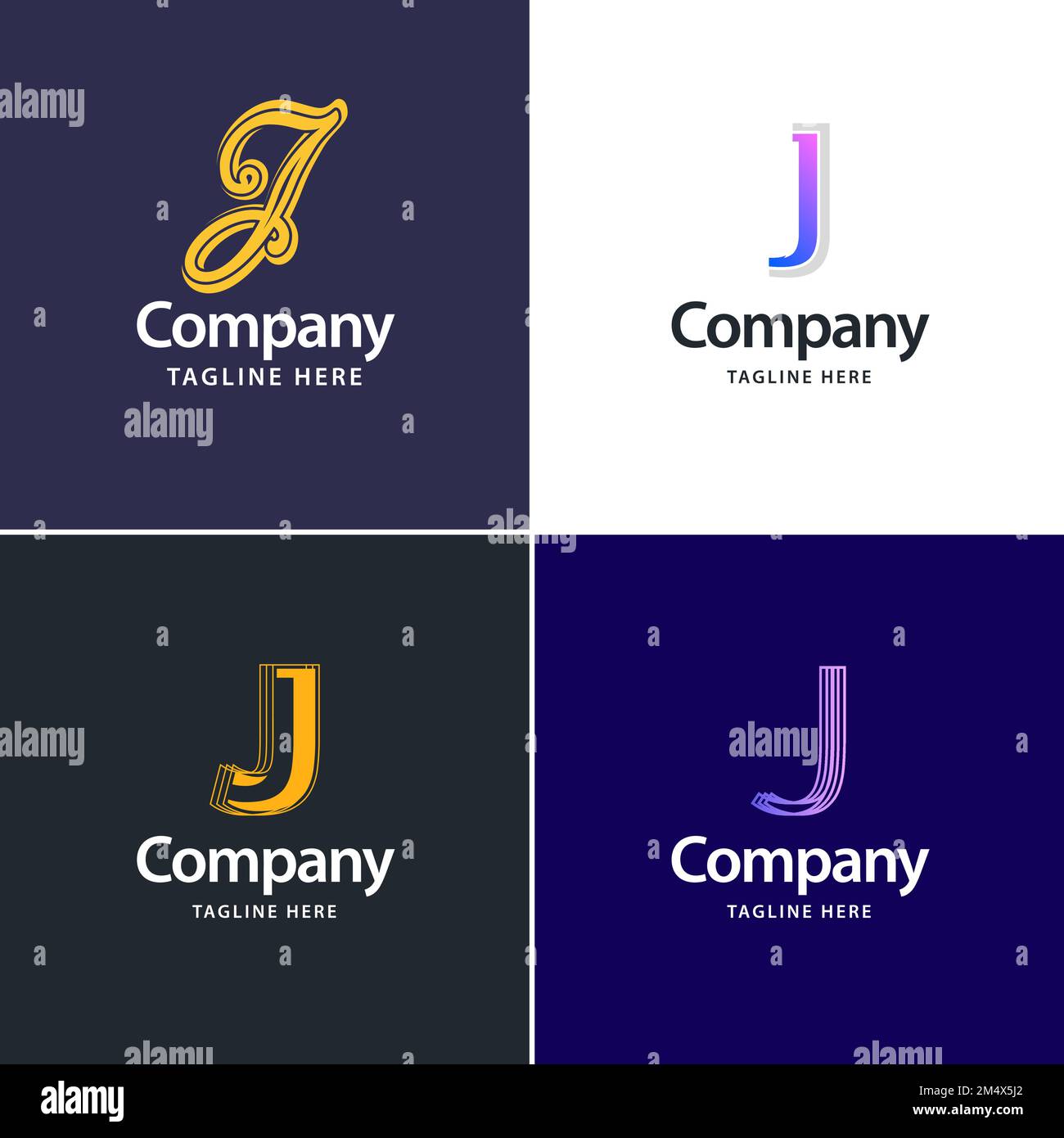J minimalistic logo hi-res stock photography and images - Alamy
