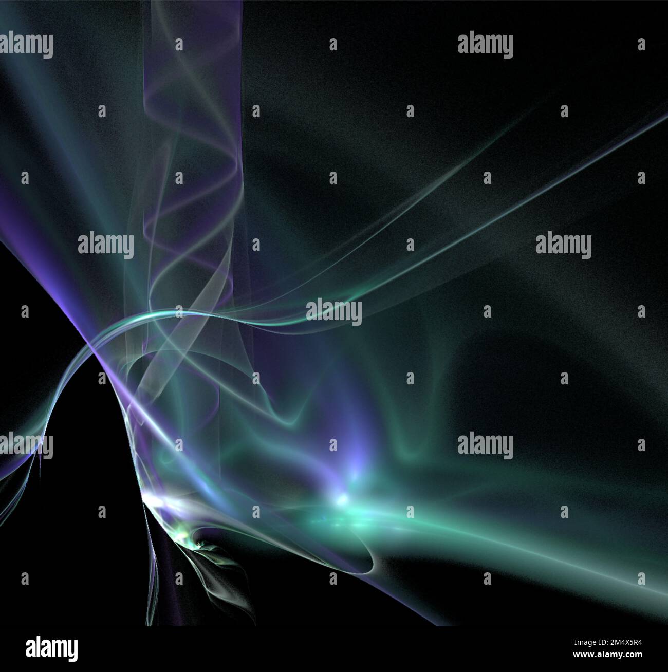 bright blue abstract pattern on black, color digital graphics ...