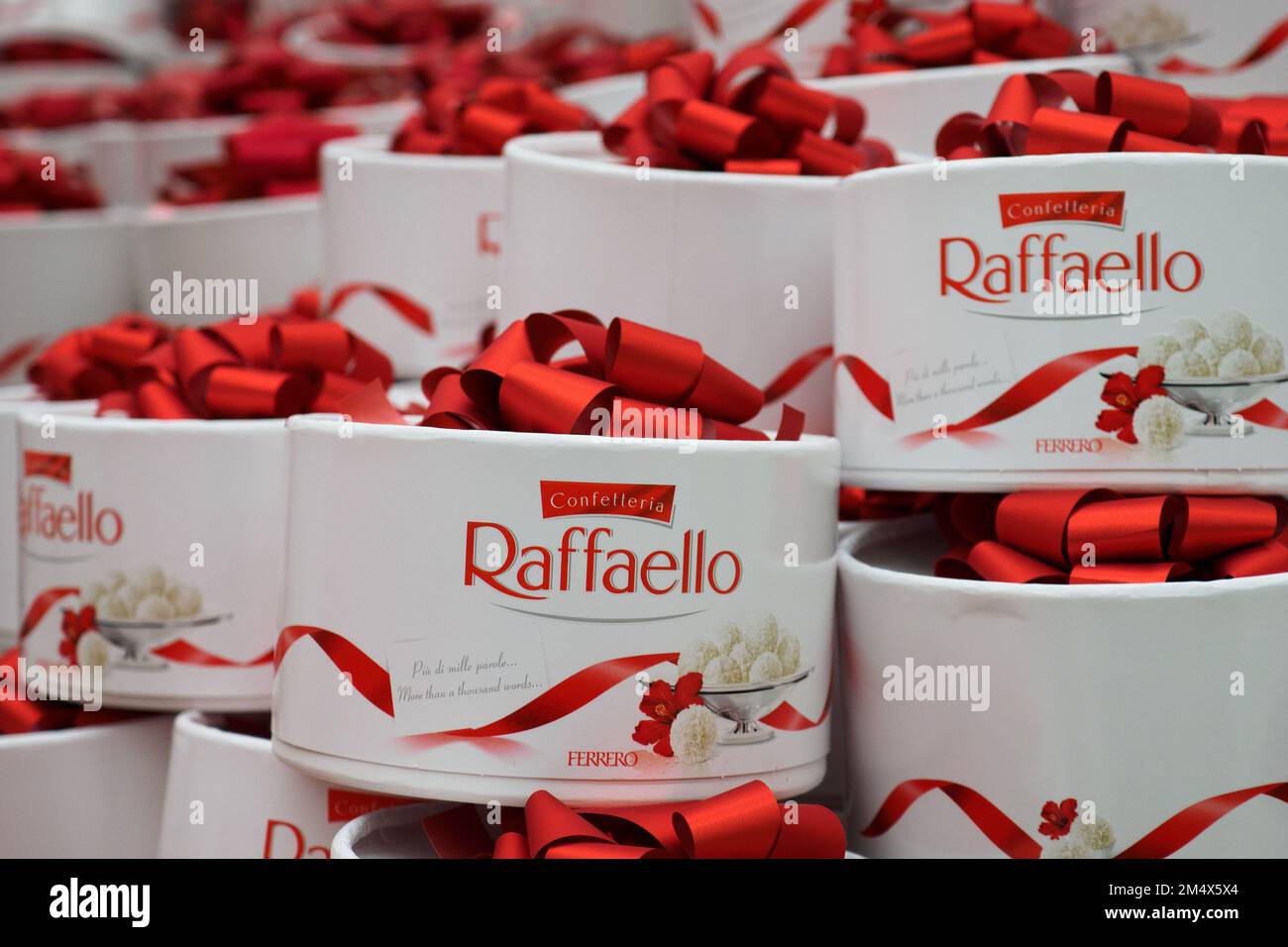 Moscow, Russia. 22nd Dec, 2022. Boxes of Raffaello candies seen on ...
