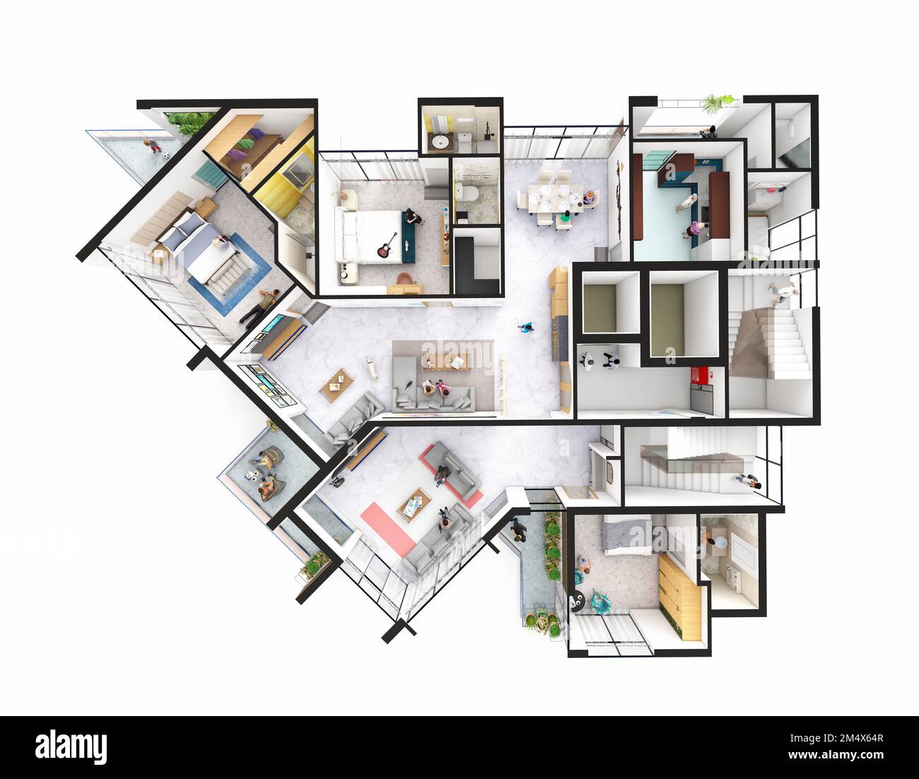 Typical floor plan Cut Out Stock Images & Pictures - Alamy