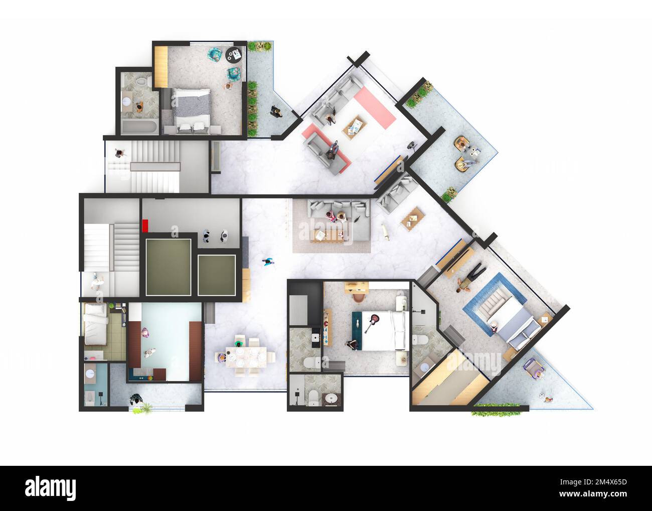 Typical floor plan Cut Out Stock Images & Pictures - Alamy