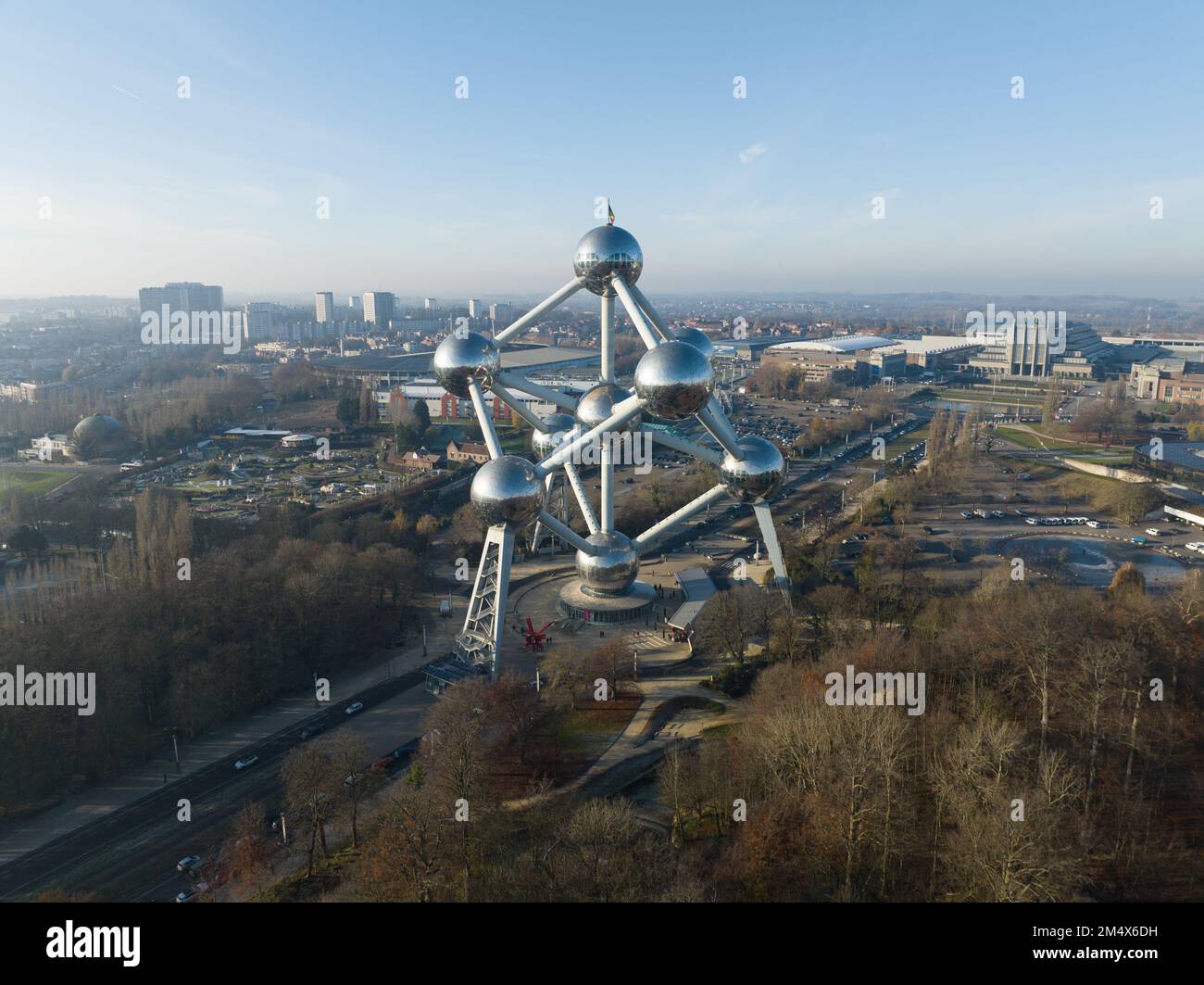 Brussels, 17th of December 2022, Belgium. The Atomium is a monument in ...